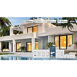 Leviton D26HD-1BW Decora Smart Wi-Fi, No Hub Required (2nd Gen) 600W Dimmer Switch, 1-PACK, White