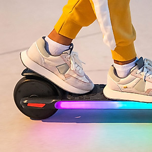 Jetson Omega Electric Scooter, Up to 10 MPH, Range Up to 5 Miles, 150-Watt Motor, Foldable, 3 Speed Mode, Light-Up Deck, Ages 8+, Black, JOMEGA-BLK