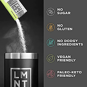 LMNT Keto Electrolyte Powder Packets | Paleo Hydration Drink Mix | No Sugar, No Artificial Ingredients | Sample Pack| 8 Stick Packs
