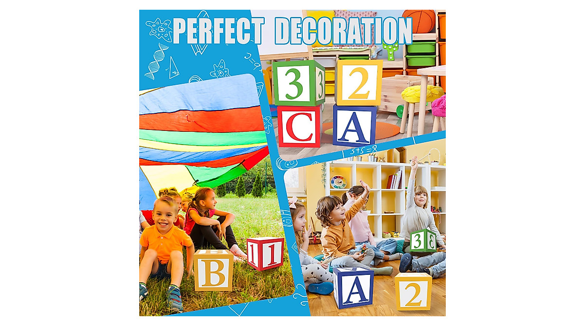 6 Pieces ABC and 123 Balloon Box Set for Back to School Parties