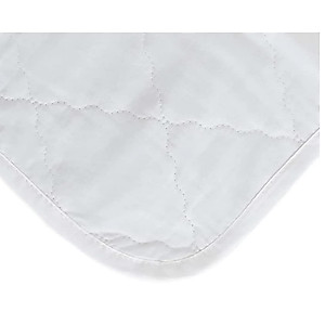 Waterproof Crib Flat Mattress Pad by QuickZip - 100% Cotton White - Luxuriously Soft! Pairs Perfectly with QuickZip Crib Zip-On Sheets