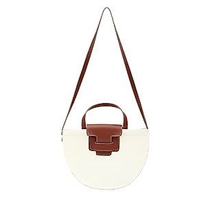 YAHUAN Small Crossbody Shoulder Bag Cute and Compact Felt Tote Wallet Purse Felt Tote Bag Handbag with Long Handle for Women(white)