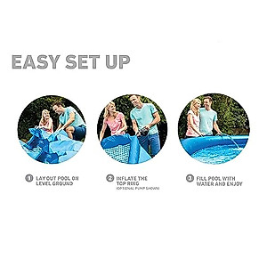 Intex 28110EH Easy Set 8 Foot x 30 Inch Round Inflatable Outdoor Backyard Above Ground Swimming Pool, 639 Gallons of Water, (Pool Only - No Pump)