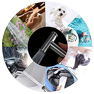 JMSODITI Free-pressing Handheld Bidet Sprayer For Toilet Sprayer Cloth Diaper Sprayer Kit Shattaf Jet Sprayer Attachment With One-Button Switch For Bathing Pet Personal Hygiene Cleaning Car Floor