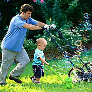 TOY Life Dinosaur Bubble Lawn Mower for Toddler with 3 Bubble Solutions, Bubble Mower for Toddlers, Kids Toy Lawn Mower, Leaf Blower Bubble Machine for Kids, Bubble Lawnmower, Outdoor Toddler Toys