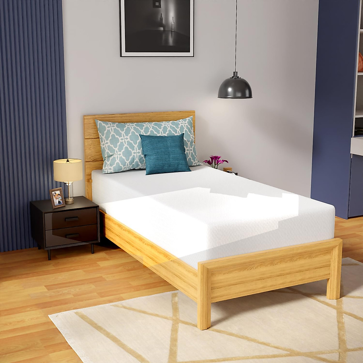 PayLessHere Twin Size Mattress 12 Inch Gel Memory Foam Mattress with Breathable & Washable Soft Fabric Zippered Cover,Supportive & Pressure Relief Bed Mattress,CertiPUR-US Certified,White