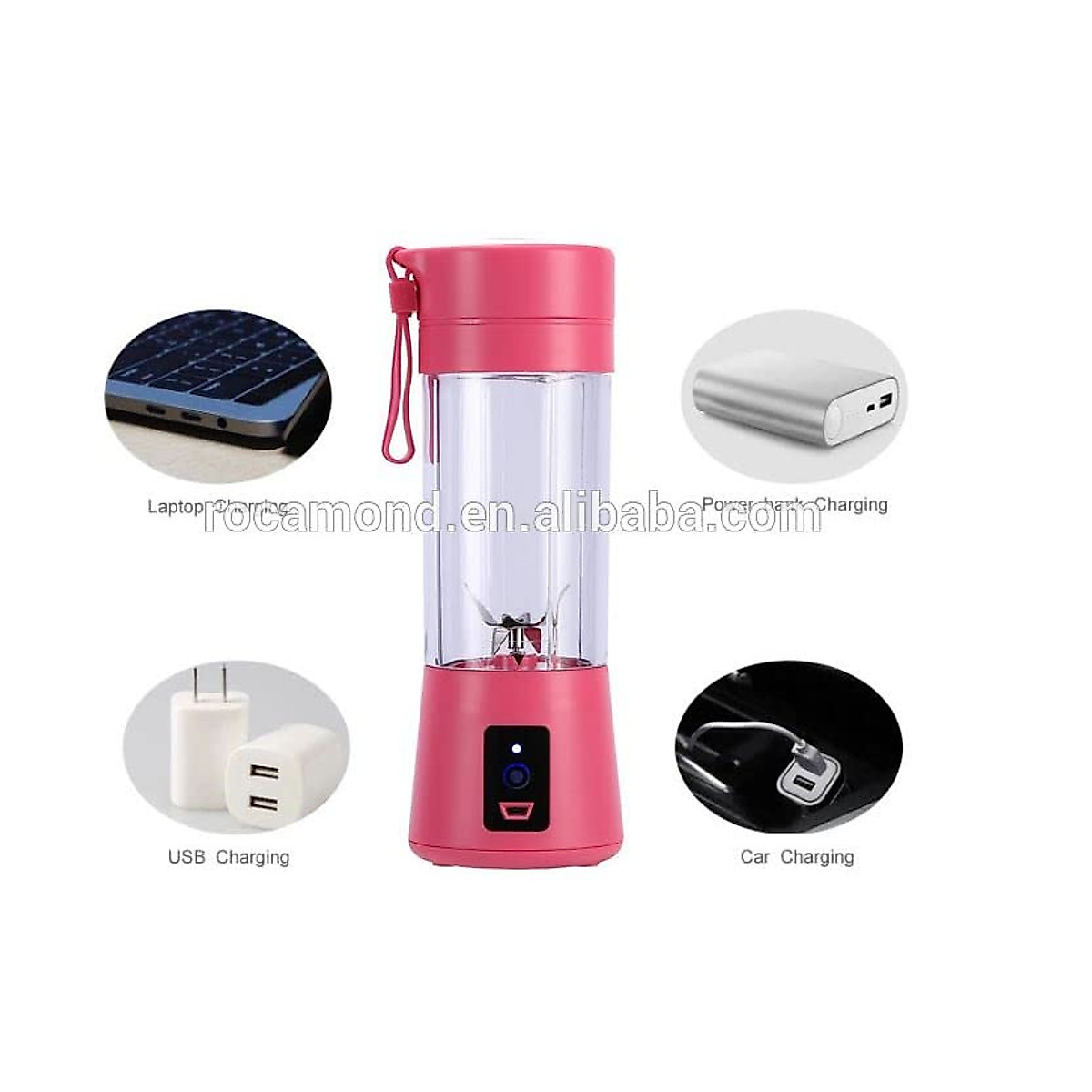 Blender With Sawtooth Portable Mini Blender USB Juicer Cups Electric Smoothie Maker Fruit Vegetable Tools