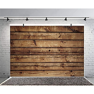 LFEEY 10x8ft Wood Backdrops for Photography Grunge Vintage Worn Wooden Boards Background Seamless Backdrop Brown Photo Wall Wrinkle Free Photography Photo Studio