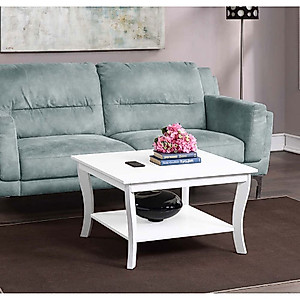Convenience Concepts American Heritage Square Coffee Table, White
