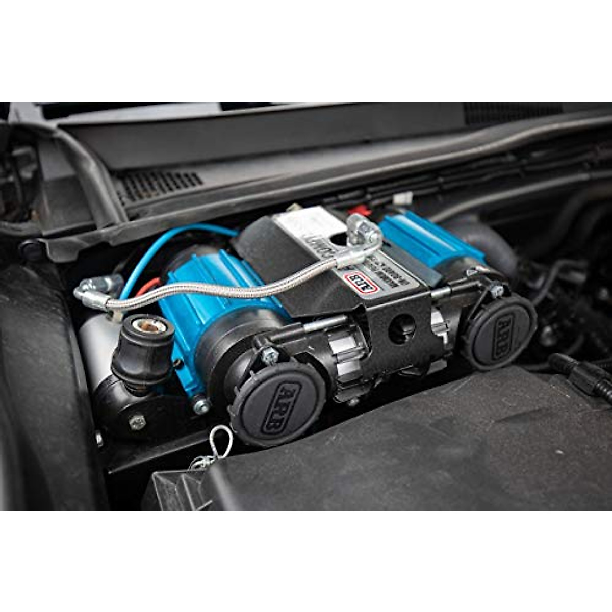 ARB CKMTA12 '12V' On-Board Twin High Performance Air Compressor, Ideal for Air Lockers Locking Differentials, Tire Inflator, Air Horn, Air Tools and Pneumatic Tools.