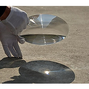 Fresnel Lens Magnifier, Diameter 150mm (5.9''), Focal Length 140mm, Acrylic Lens (not Glass), for Physics Classroom Education, Solar Heating, Magnifiying. (Focal Length 140mm)