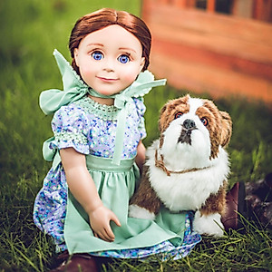 Little House on The Prairie Pets for 18 Inch Dolls Black Susan Cat and Jack The Bulldog, Compatible with American Girl, by The Queen's Treasures