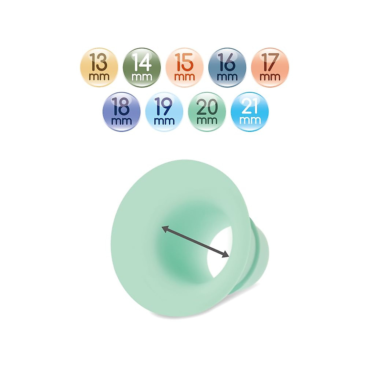 Maymom 15mm Flange Insert Compatible with Elvie Single/Double Electric, Elvie Stride Flange (24mm), Compatible with Medela PersonalFit Flex Shield, Not Original Elvie Replacement Pump Parts