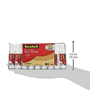 Scotch Glue Stick, .28 oz, 18-Pack, Acid Free and Non-Toxic (6008-18)