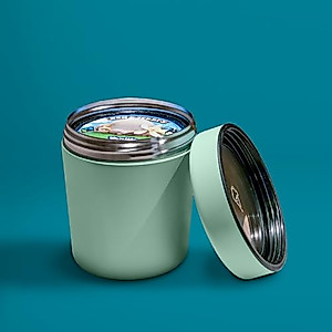 The Ice Cream Canteen Vacuum Insulated Double Wall Stainless Steel Thermos Container for the pint of ice cream enjoy ice cream anywhere (Blueberry Blue)