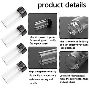 Newzoll Clear Liquid Sampling Sample Vials Glass Bottles Vials Screwcap Capacity 5ml (1/6 Oz) Pack of 20