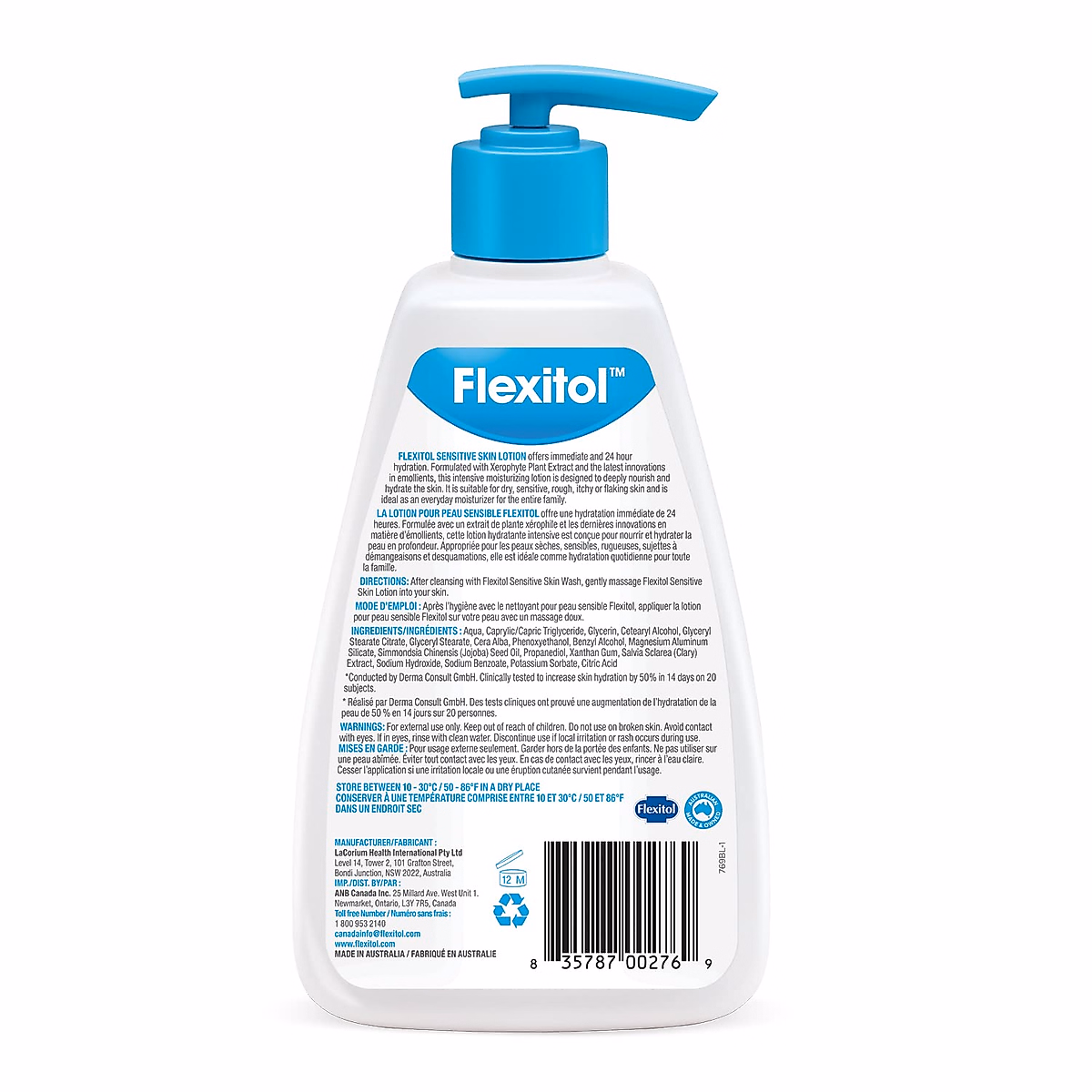 Flexitol Sensitive Skin Lotion, 250 ml, 8.45 Oz