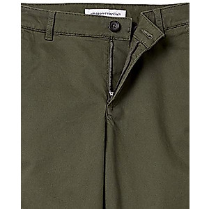Amazon Essentials Women's Stretch Twill Chino Pant (Available in Classic and Curvy Fits), Dark Olive, 10