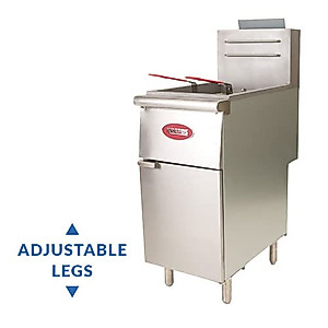 Kratos 29Y-010 Commercial Restaurant Gas Floor Fryer - Three Burners - 40 lb. Capacity - Natural Gas