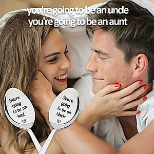 Aunt and Uncle Baby Announcement Gifts Spoon for Coffee Tea Lovers Gifts for Men Women Pregnancy Reveal Gifts for Aunt and Uncle Spoon Set You are Going to Be an Uncle Aunt Coffee Ice Cream Spoons