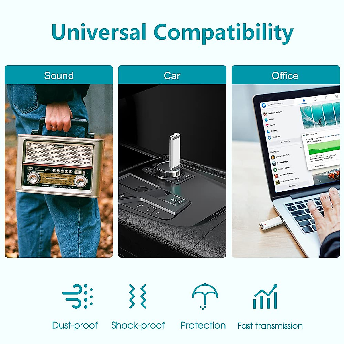 KEXIN 500 Pack 4GB Flash Drive USB Flash Drive 4G Thumb Drive Pen Drive Memory Stick Design in Snapcap White