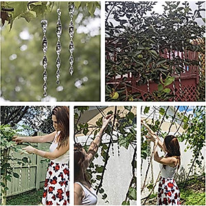 30 PC Package -Repellent Reflective Ornamental Spiral Deterrent to Keep Birds Away. Hanging Wind Twisting Scare Bird Rods Deflectors Decoys. Decorative Bird Deterrent to Protect Home and Garden.