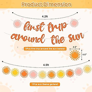 143Pcs Boho Daisy Balloon Garland Arch Kit, Peach Dusty Rose Pink Orange Sun Nude Gold Confetti Balloons 1st Birthday Decorations for Girls Baby Shower Birthday Party Decorations Supplies