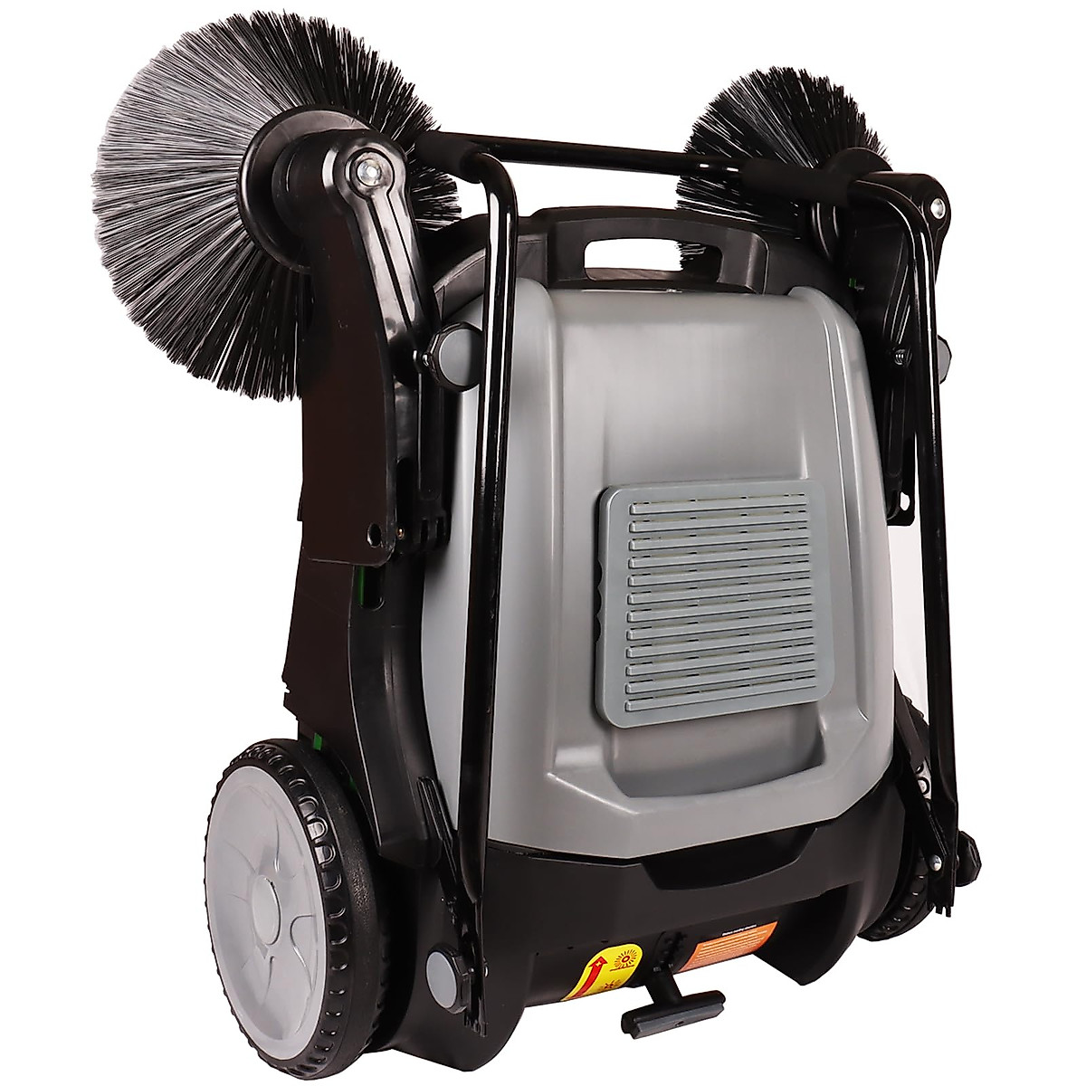 Industrial Walk Behind Push Sweeper,41" Sweeping Width,14.5 Gallon Capacity,Large Area Floor Cleaning of Dust Litter