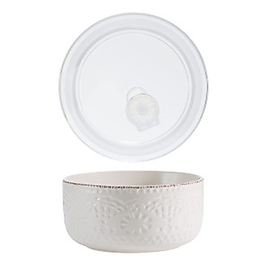 Pfaltzgraff Chateau Storage Bowls, 6 inch, Cream