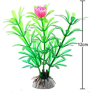 10Pcs Artificial Aquarium Plants, Small Size 2 to 4.5 inch Approximate Height Fish Tank Decorations Home Décor Plastic