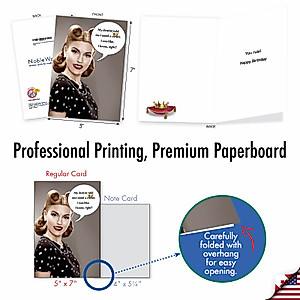NobleWorks - Pack of 3 Hilarious Birthday Greeting Cards with Envelopes (1 Designs, 3 Each) - Needs A Crown C5581BDG-C3x1