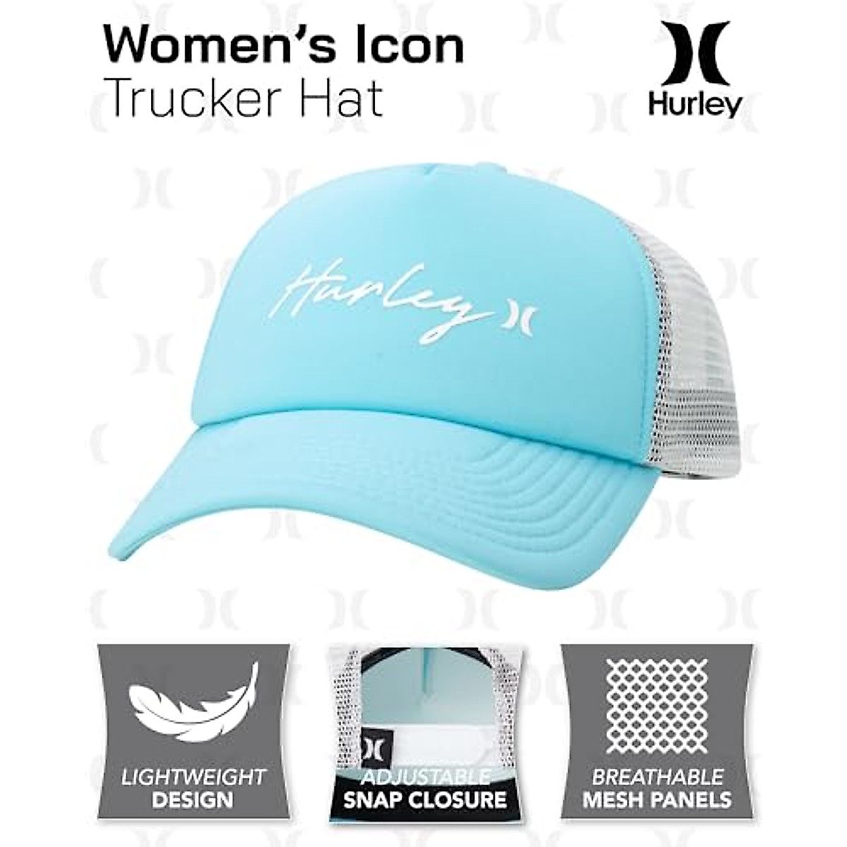 Hurley Women's Streetwear, Topaz Mist, one Size fits Most