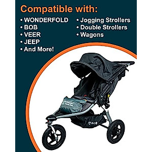 Extra Large - Heavy Duty Stroller Gate Check Bag | Waterproof | Compatible with: WONDERFOLD, BOB, VEER, JEEP WAGON, ETC. | Fits most car seats, stroller wagons, double and Jogging Strollers