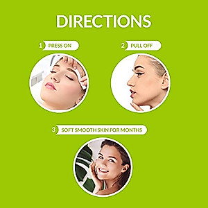 MOOM Face and Eyebrow Waxing Strips for Women with Natural Soothing Chamomile & Lavender Hair Waxing Strips with Vitamin E Finishing Oil – Perfect for Face & Bikini (20 Pre-Waxed Strips) 1 Pack