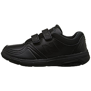 New Balance womens 813 V1 Hook and Loop Walking Shoe, Black, 7.5 Wide US