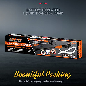 HORUSDY Battery Portable Battery Operated Gas & Water Pump, Powered Fuel Transfer Pump, 2.2GPM Gasoline & Liquid Siphon Pump, Automatic Gas Pump for Gas Can & Tank, Handheld Liquid Transfer Pump