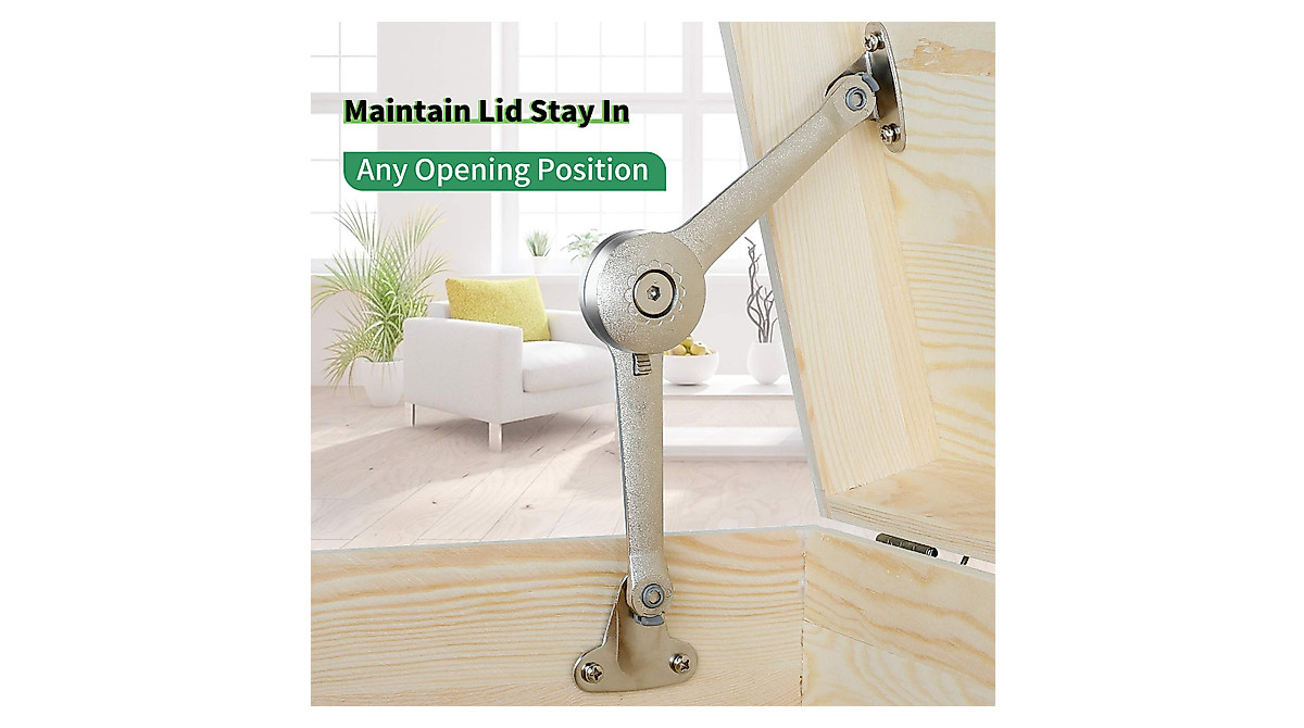 RUYUFE Soft Close Lid Support Hinge for Toy Boxes