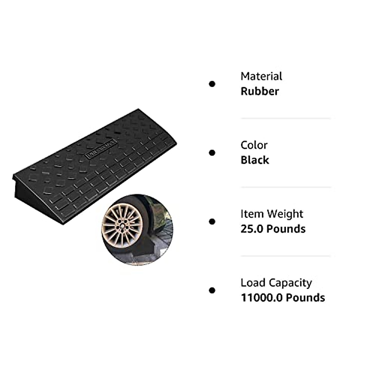 Mophorn Rubber Curb Ramp 3.7" Height, 39.4" Length Driveway Ramp for The Curb,15 Ton Heavy Duty Sidewalk Curb Ramp for Forklifts Trucks Buses (Please Check The Upgrade Product Images on Details Page)