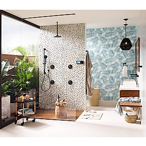 Moen Mosaic Matte Black Round Two-Function Body Spray, Valve Required, TS1422BL