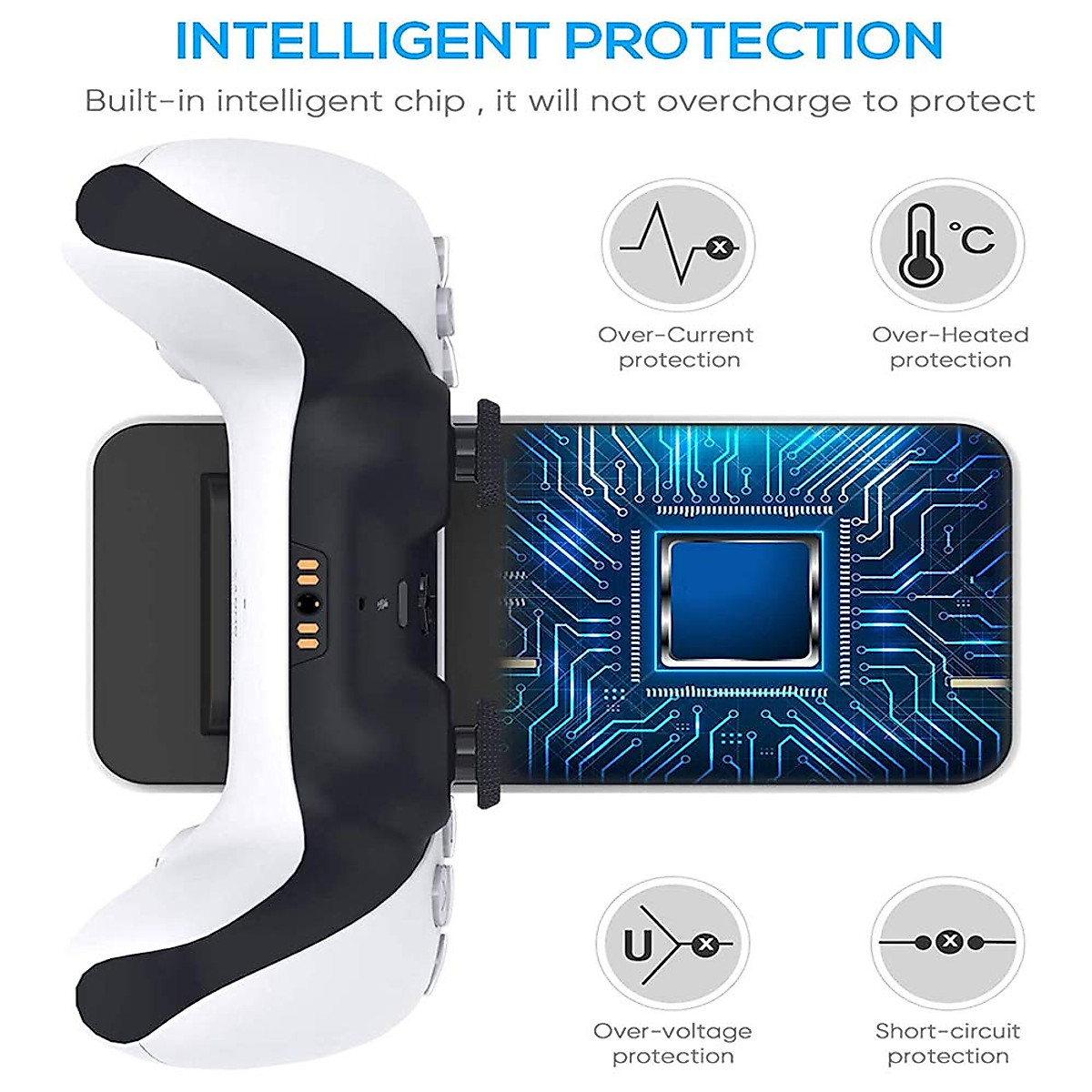 Dual Charger Station for PS5 Controller, Slim Portable Fast Charging Station Charger Dock for PS5/Playstation 5 Controllers with USB C Port Cable