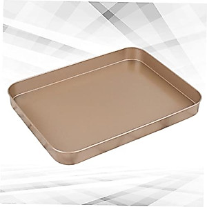 FURLOU 10 Square Pan Bread Oven Mini Oven Mini Loaf Pan Nonstick Loaf Pan Baking Cookie Sheets Pans Oven Cake Pan Cake Mold Pan Baking Tray Bakeware Bread Pan Baking Tools Golden Oval Plate