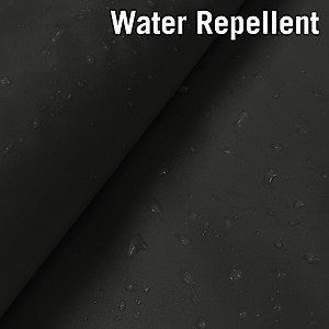 VIZALO 100x200DNylon Fabric 58” Wide with Water Repellent and PU Coating for Outdoor/Indoor, DIY Craft, Bags, Accessories, Travelware, Upholstery, Curtain, Tarp, Tent, Gear Sack. (Black, 1 Yard)