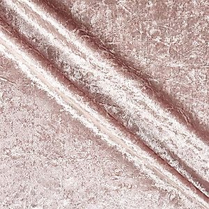 72" Shadow Crushed Velvet Blush, Fabric by the Yard