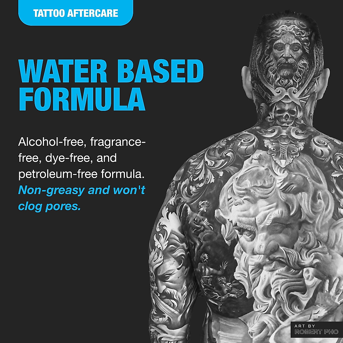 H2Ocean Ocean Foam Tattoo Aftercare, Water Based Ink Sealer & Skin Moisturizer 2oz