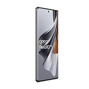 OPPO Reno10 Dual-SIM 256GB ROM + 8GB RAM (Only GSM | No CDMA) Factory Unlocked 5G Smartphone (Silvery Grey) - International Version