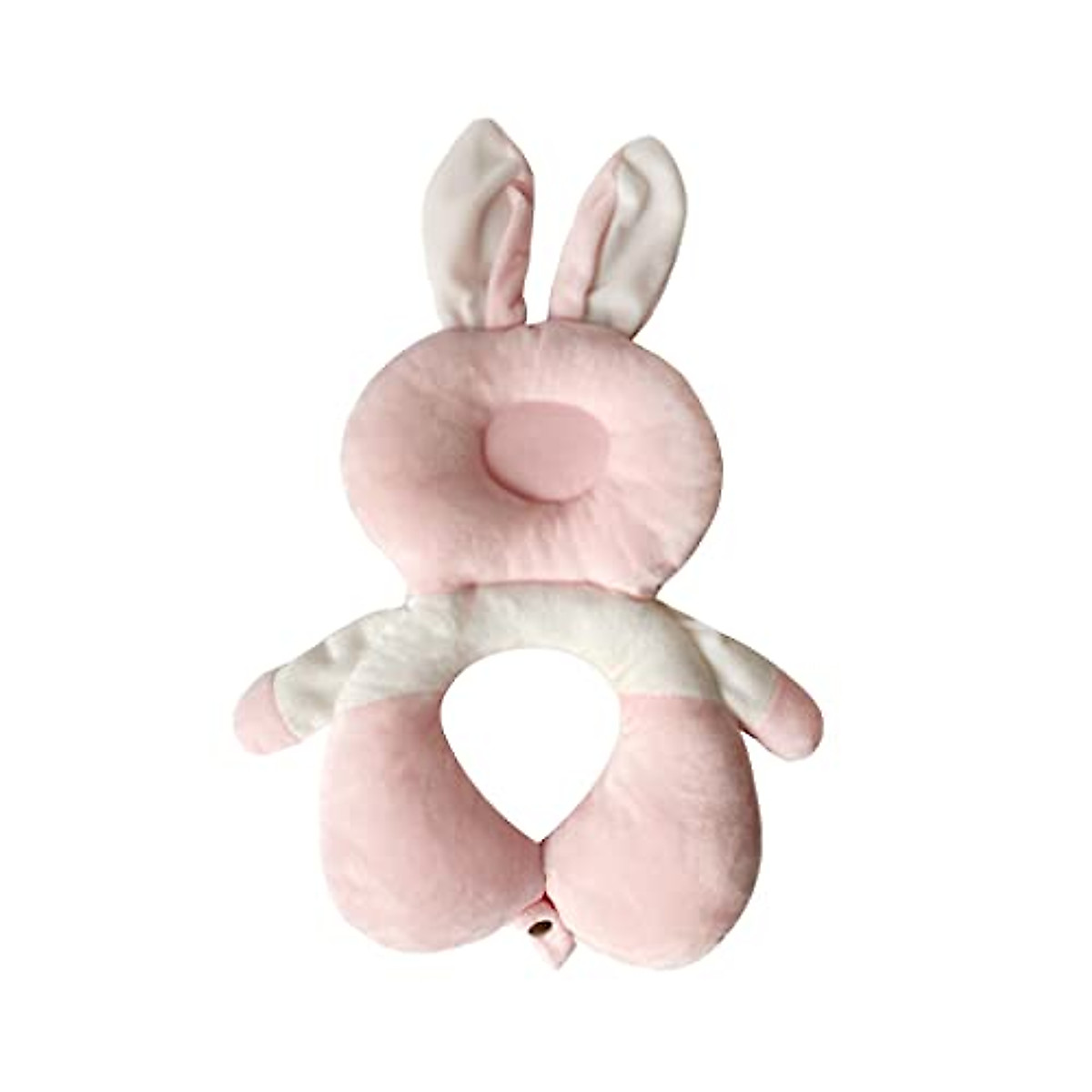 Wedfull Baby Support Pillow, Cartoon Baby Travel Pillow Carseat Head Support for Newborn 0 3 6 9 12 Months, Soft Plush Toddler Neck Pillow for Car Stroller Pushchair, Bunny