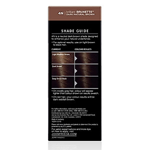 John Frieda Precision Foam Hair Colour, Dark Natural Brown 4N, 2 pk