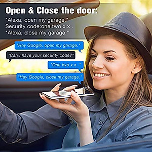 AGSHOME Smart Wi-Fi Garage Door Opener Remote, APP Control, Compatible with Alexa, Google Assistant, No Hub Needed with Smartphone Control