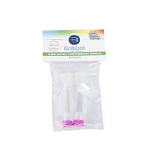 Brilliant Kids Sonic Toothbrush By Baby buddy - Replacement heads, Pink, 2Count