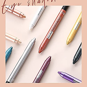 Petansy Cream Eyeshadow stick Eye Set, 12Pcs Colored Glitter Eyeshadow Stick Eyeliner Pencil, Long Lasting Waterproof Pearlescent Eyeshadow Eye Makeup Gift for women (A)